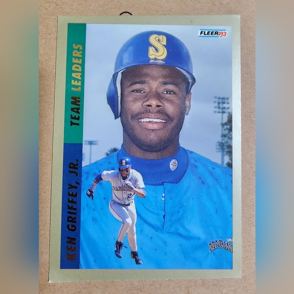 fleer | Other | Ken Griffy Jr Fleer 993 Team Leaders Card With Error ...